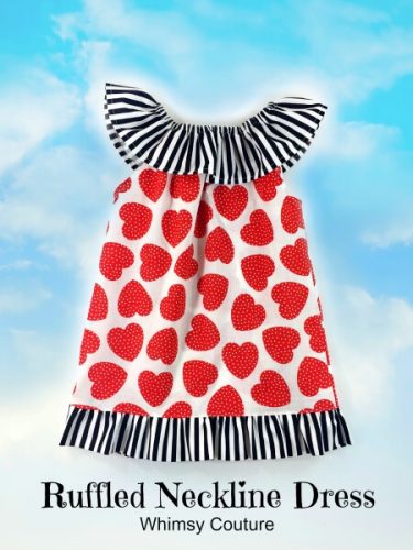 Ruffled Neckline Tops & Dresses Sewing Pattern - Whimsy Couture Sewing ...